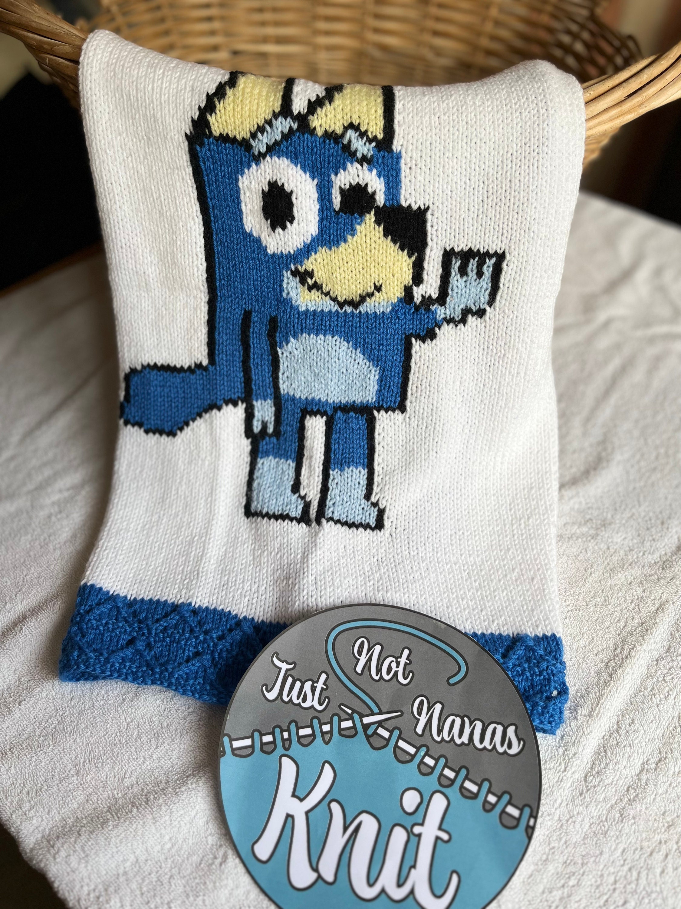 Bluey Heeler Baby Blanket Knitting Pattern With Chart and Full - Etsy ...