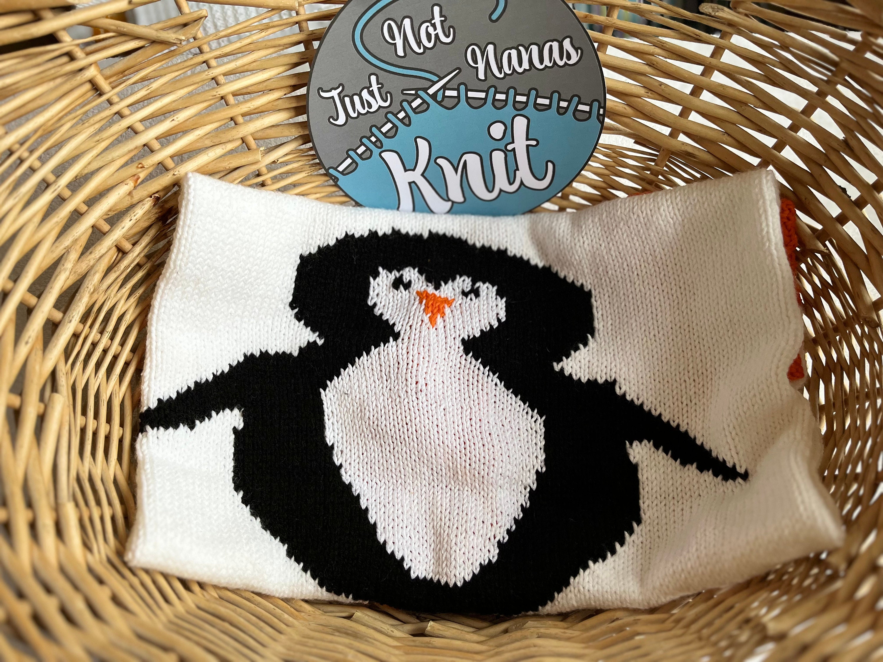 Penguin Baby Blanket Knitting Pattern With Chart and Full - Etsy