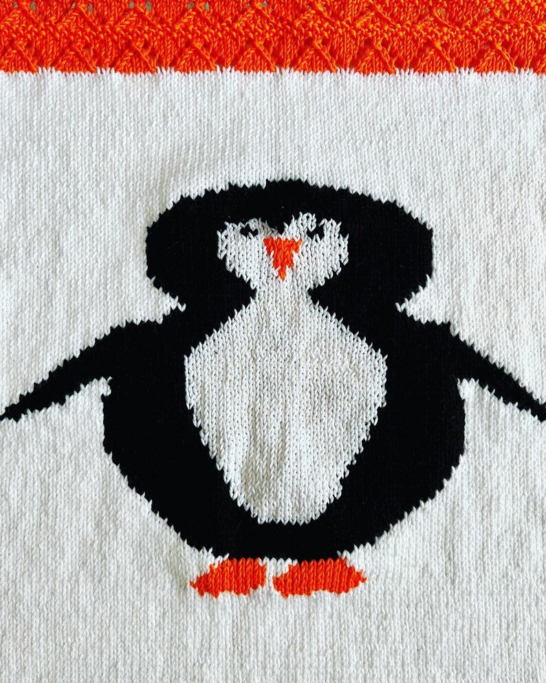 Penguin Baby Blanket Knitting Pattern | Etsy