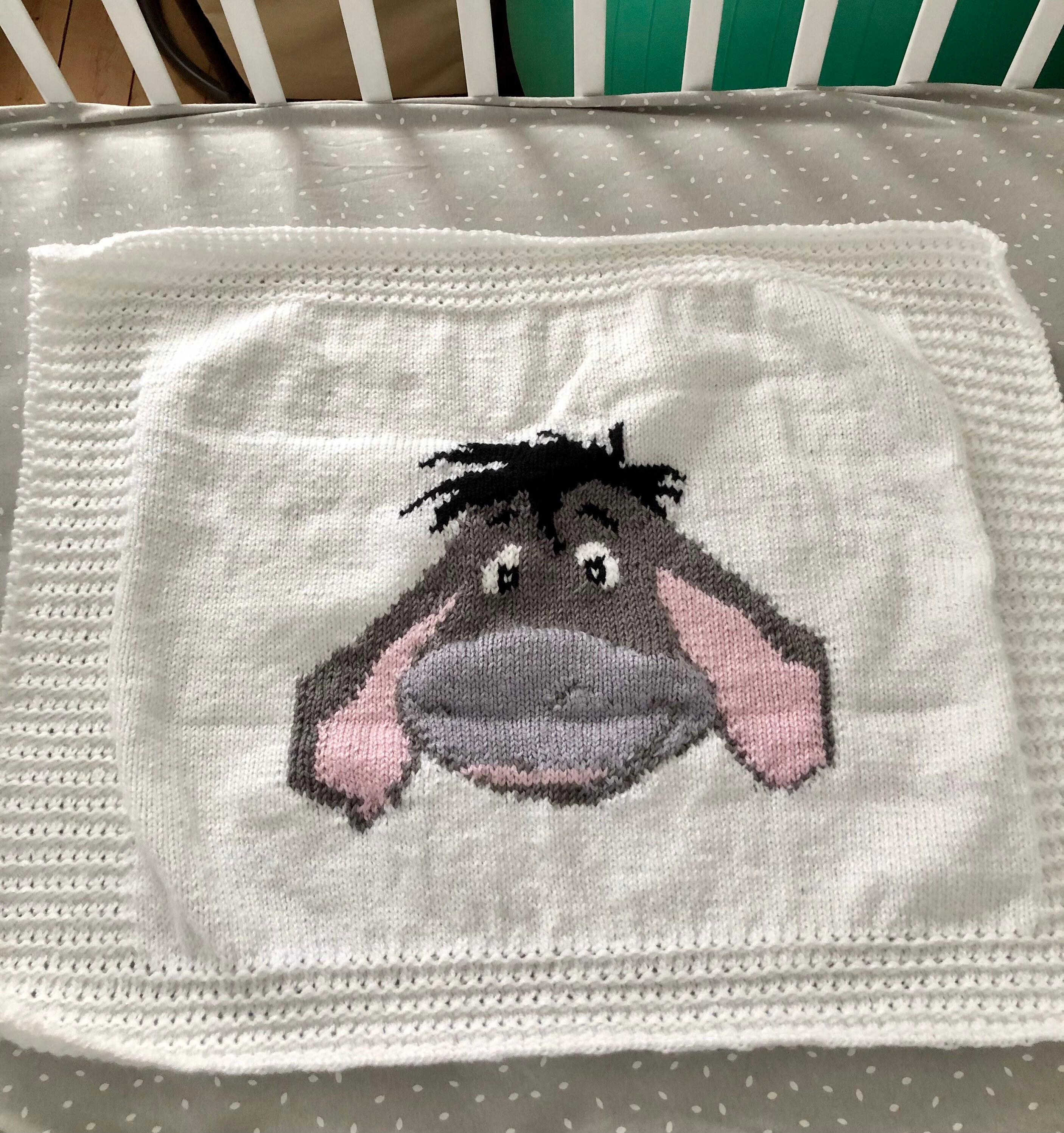 Eeyore baby blanket knitting pattern | Etsy