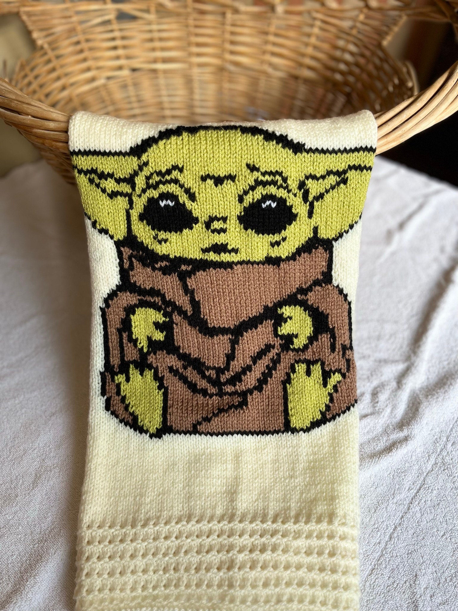 Baby Yoda grogu Baby Blanket Knitting Pattern With Chart and - Etsy ...