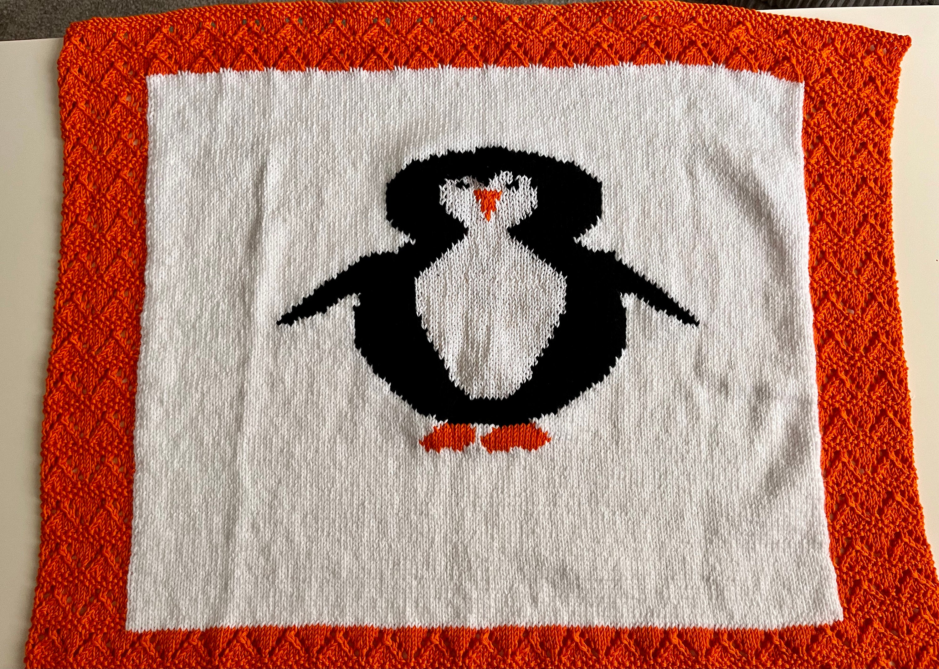 Penguin Baby Blanket Knitting Pattern With Chart and Full - Etsy