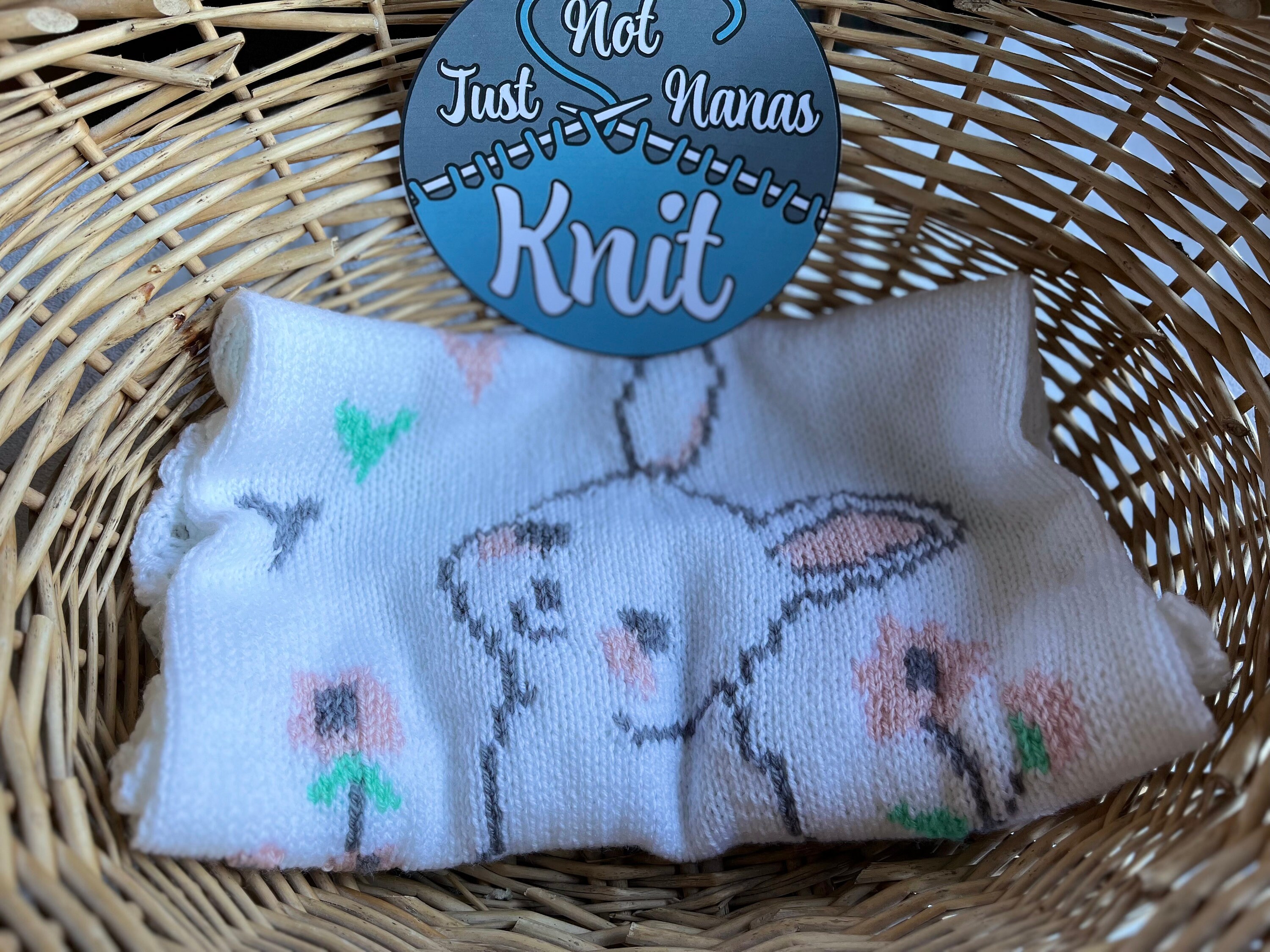 Baby Bunny Baby Blanket Knitting Pattern With Chart and Full - Etsy