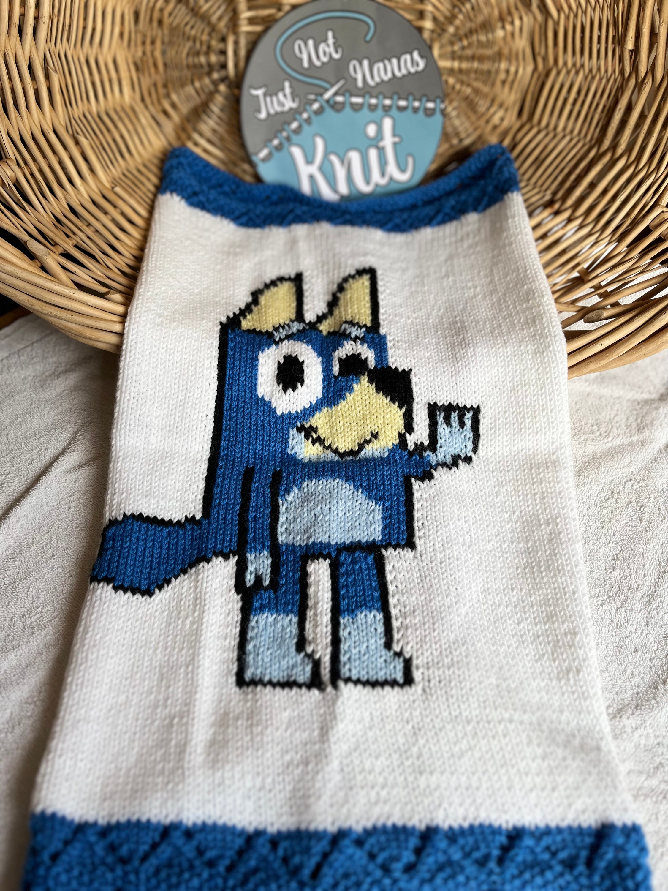 Bluey Heeler Baby Blanket Knitting Pattern With Chart and Full - Etsy ...