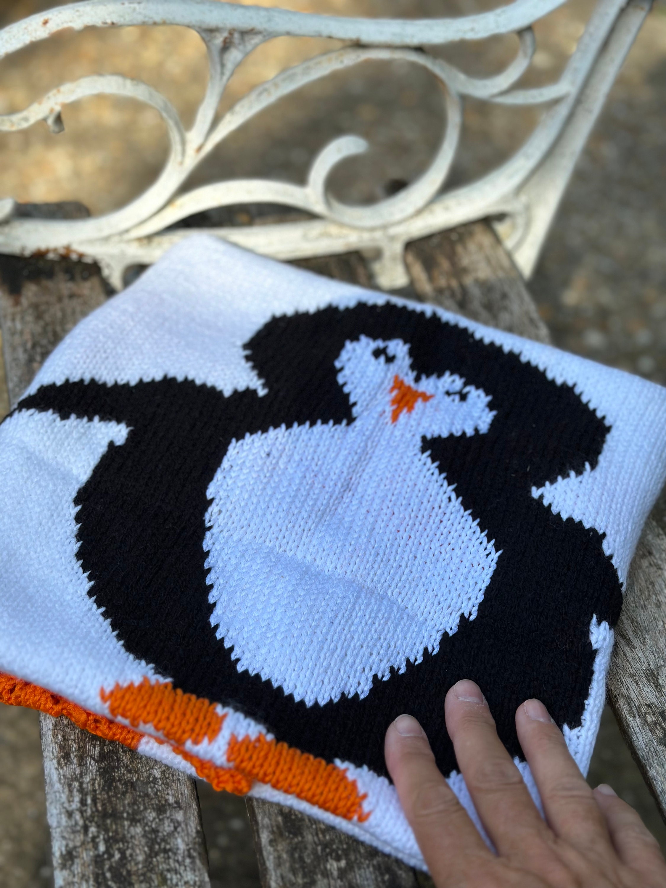 Penguin, Baby Blanket Knitting Pattern, With Chart and Full Written ...