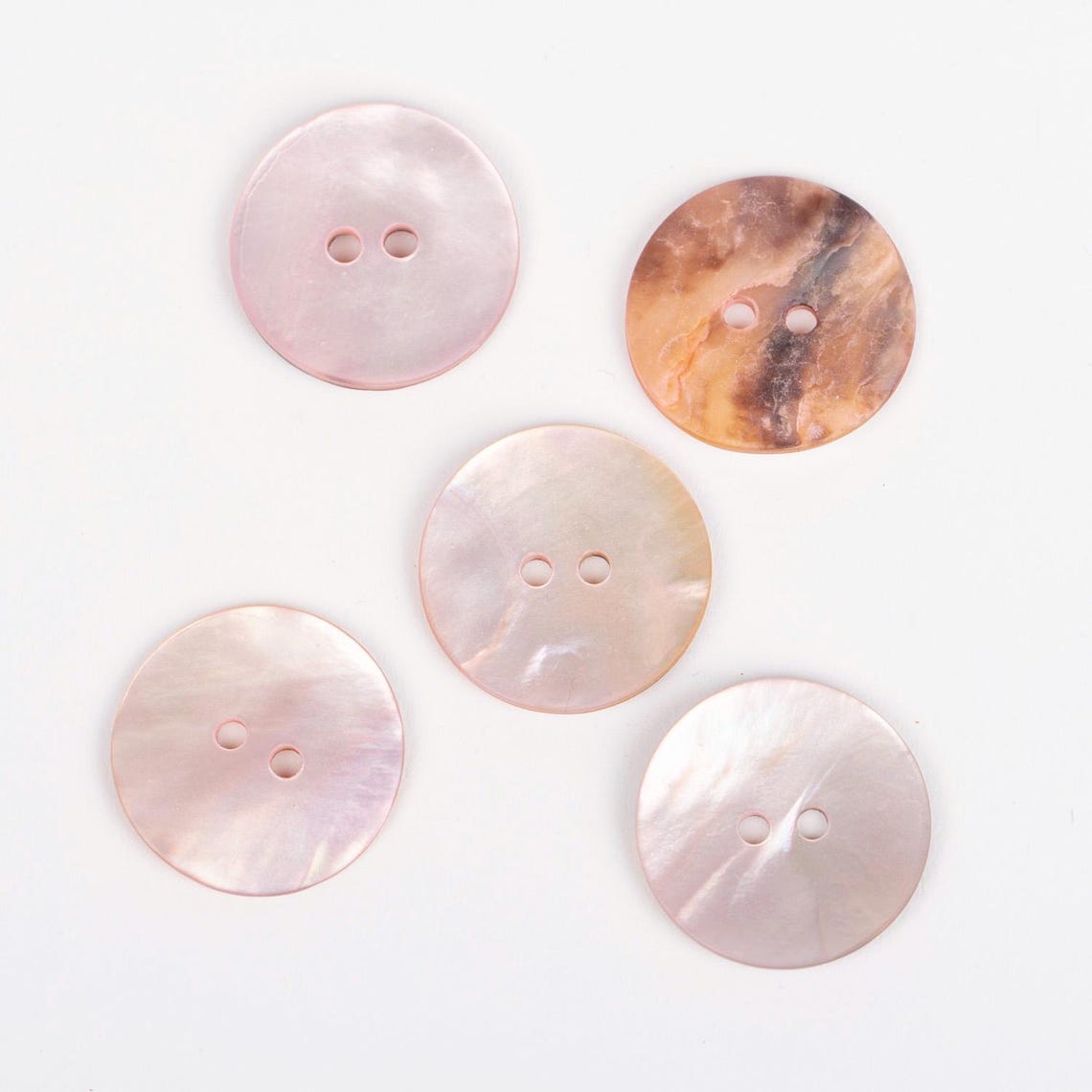 15mm Round Mother of Pearl Buttons Drops, Pink, Blush (pale Pink), Red ...