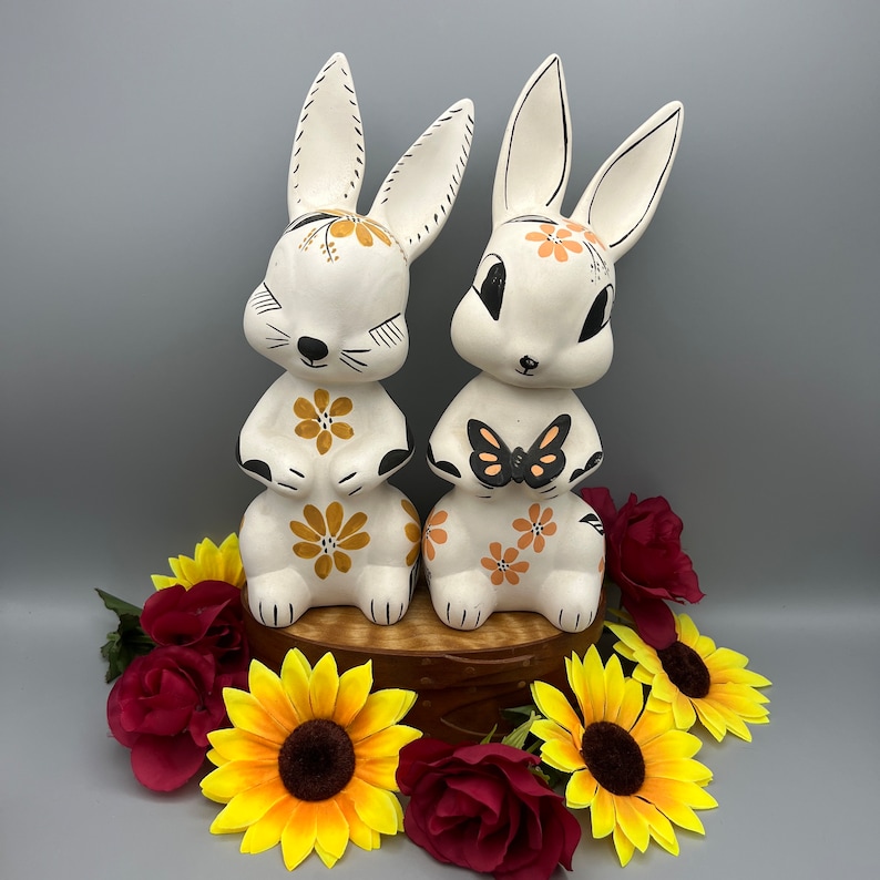 Native American Pottery Bunny Rabbits Signed by Artist S. - Etsy