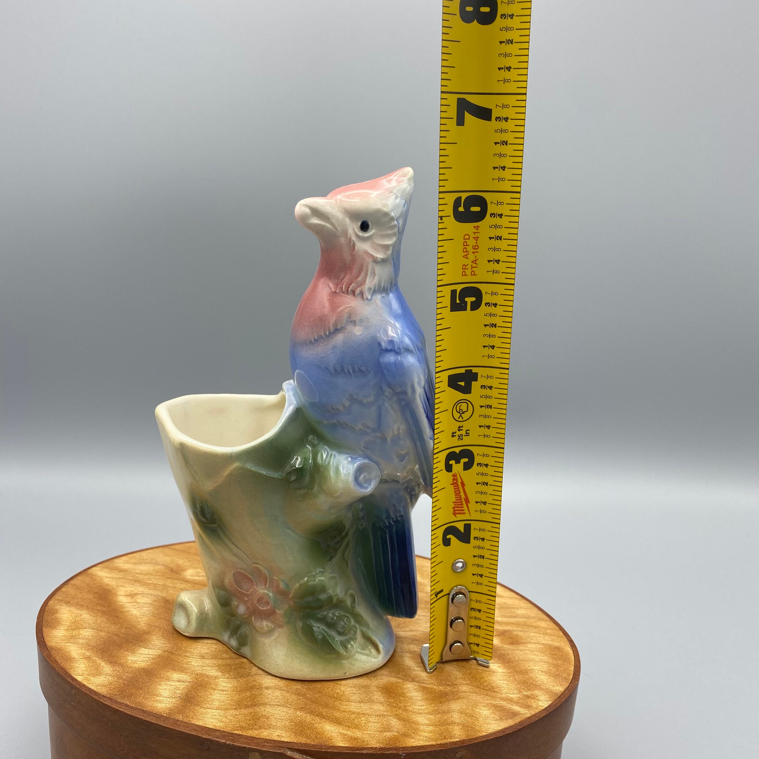Royal Copley Blue and Pink Bird Planter - Etsy.de