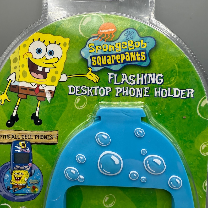 Vintage Spongebob Squarepants 2003 Cell Phone Desktop Phone Holder ...