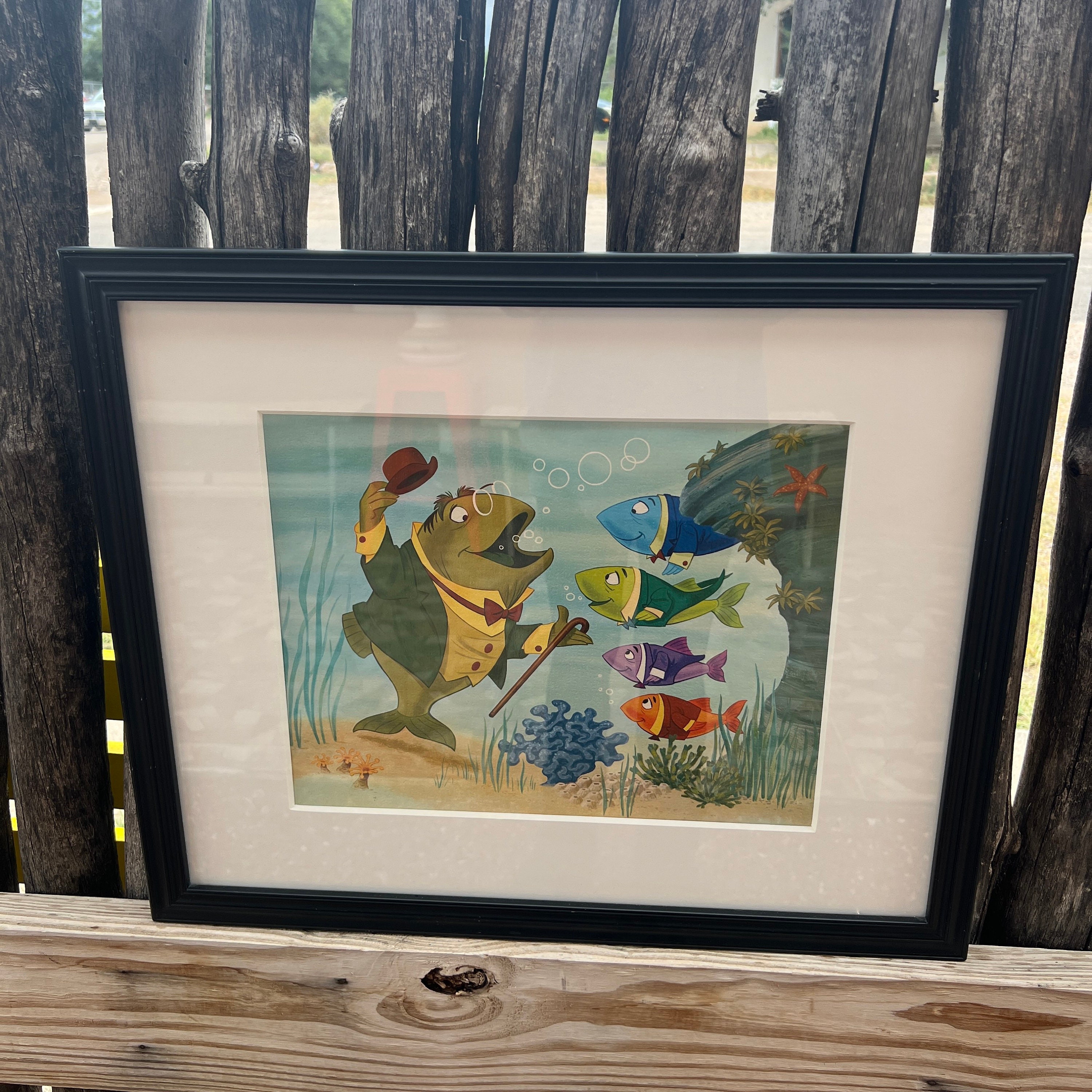 Mr. Codfish Bedknobs and Broomsticks Framed Art Print, Colorful Disney ...
