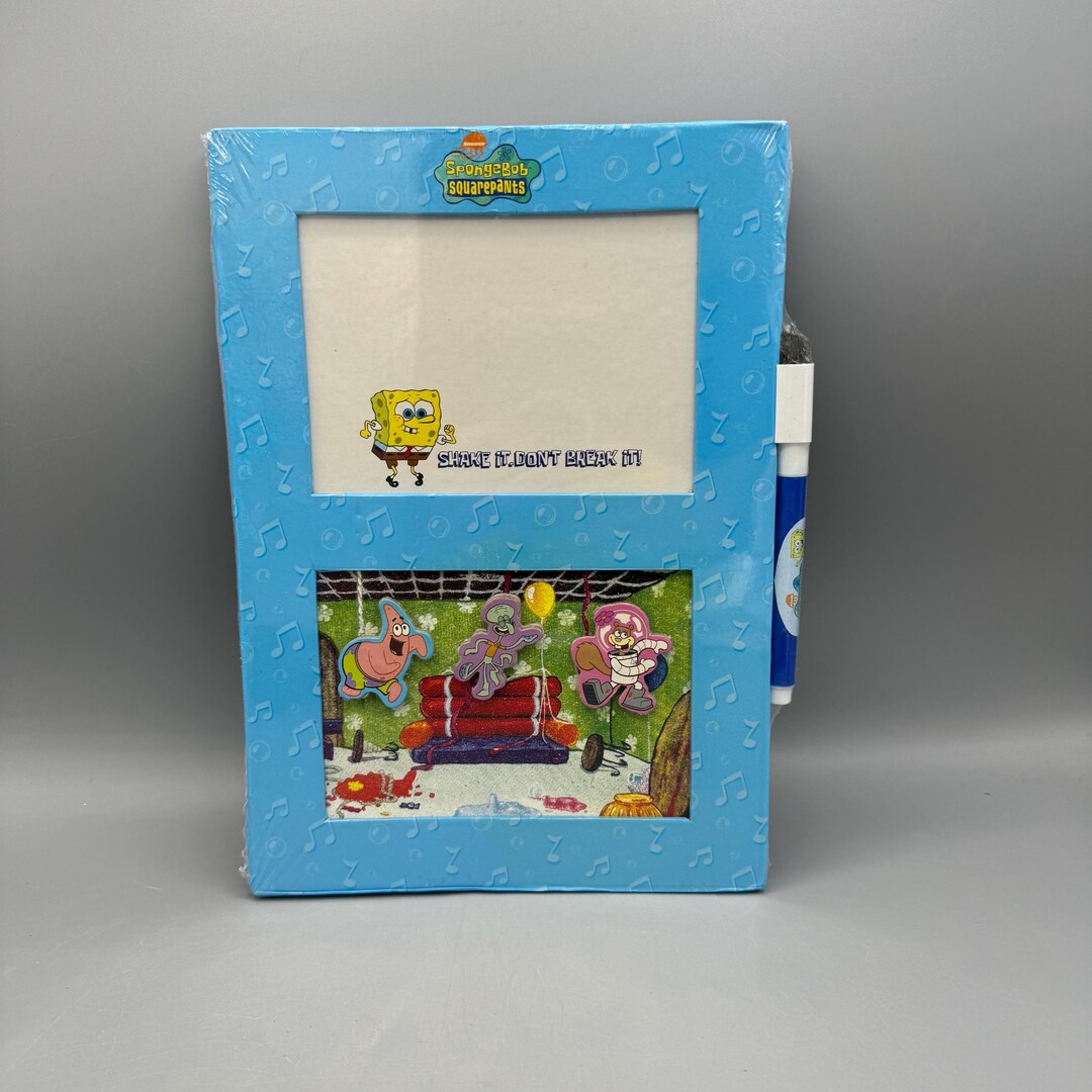 Vintage Spongebob Squarepants Mini Dry Erase Board With Corkboard, 2003 ...