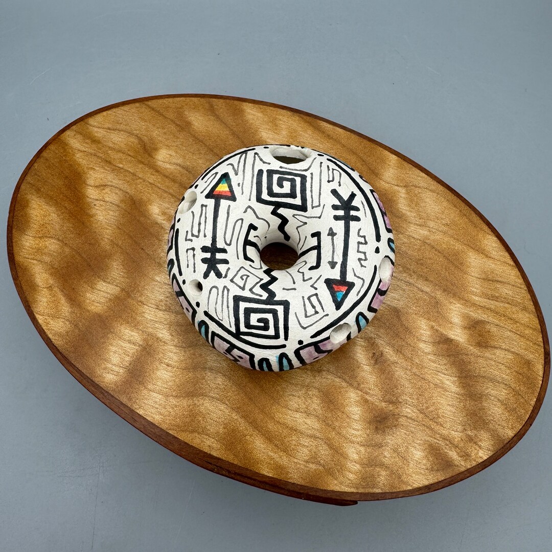 Southwest Circular Flute by Juan Del Rio, Vintage Wind Instrument ...