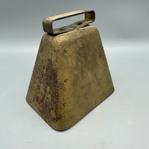 Cow Bell, Rustic Vintage (gold Colored) - Etsy