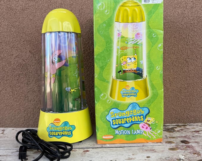 Vintage Spongebob Squarepants Motion Lamp - Works! (in Original Box) - Etsy