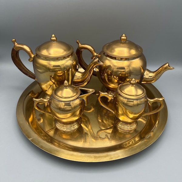 Brass Tea Set - Etsy