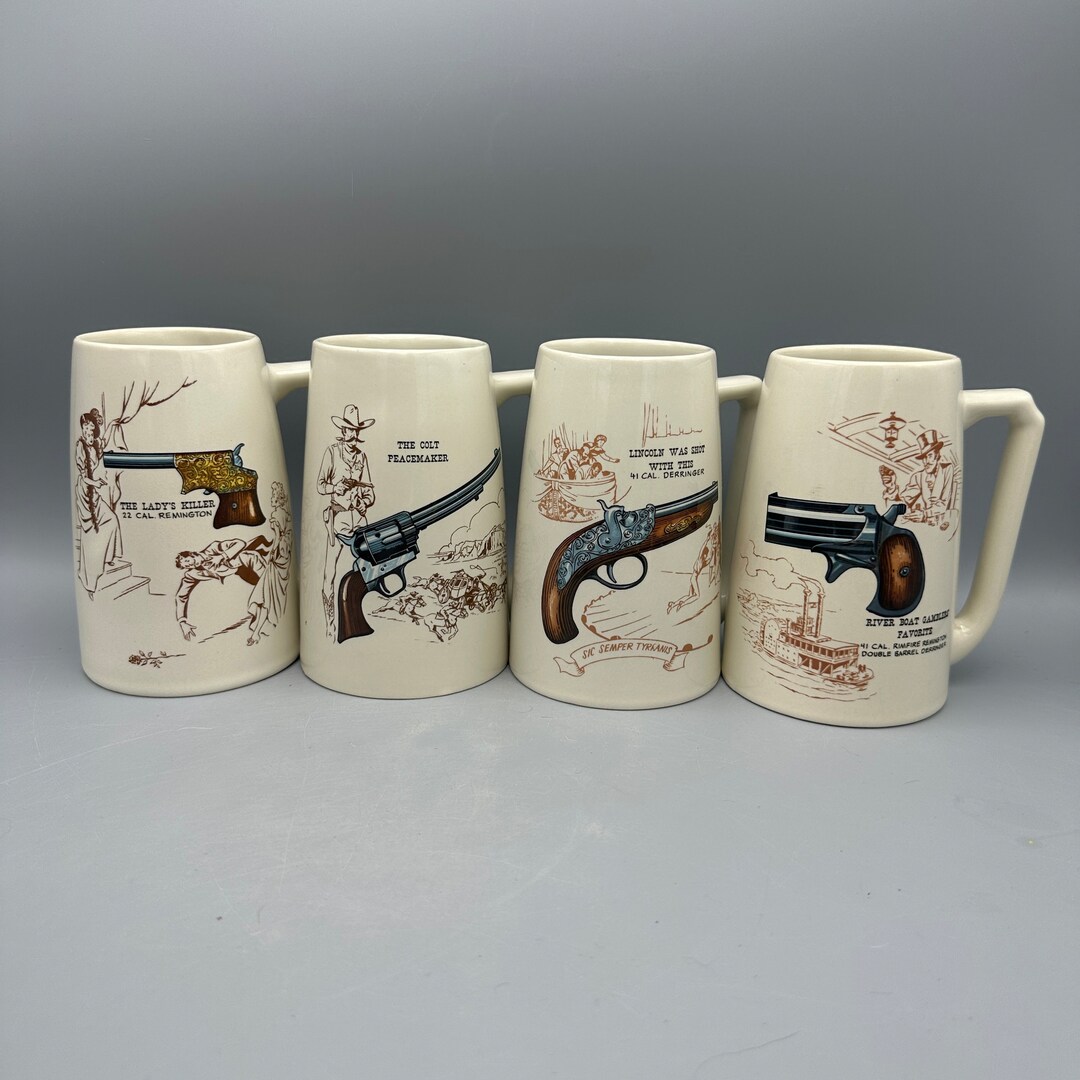 Hyalyn Pottery Mug Set, Rare Vintage (set of 4), Hyalyn 641 - Etsy