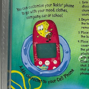 Vintage Spongebob Squarepants Nokia 5100 Cell Phone Faceplate, Sealed ...