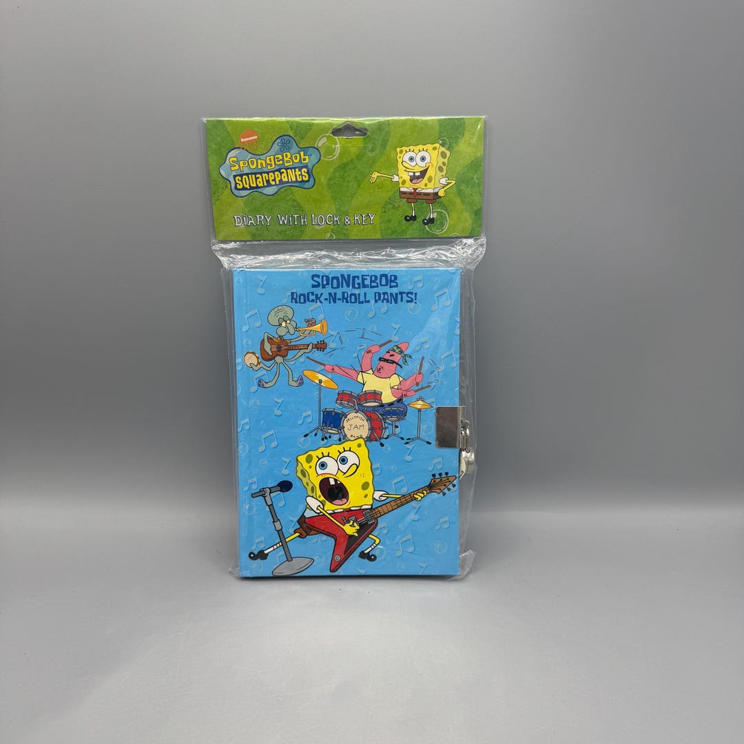 Vintage Spongebob Squarepants Jelly Fish Jam Diary With Key, New Old ...