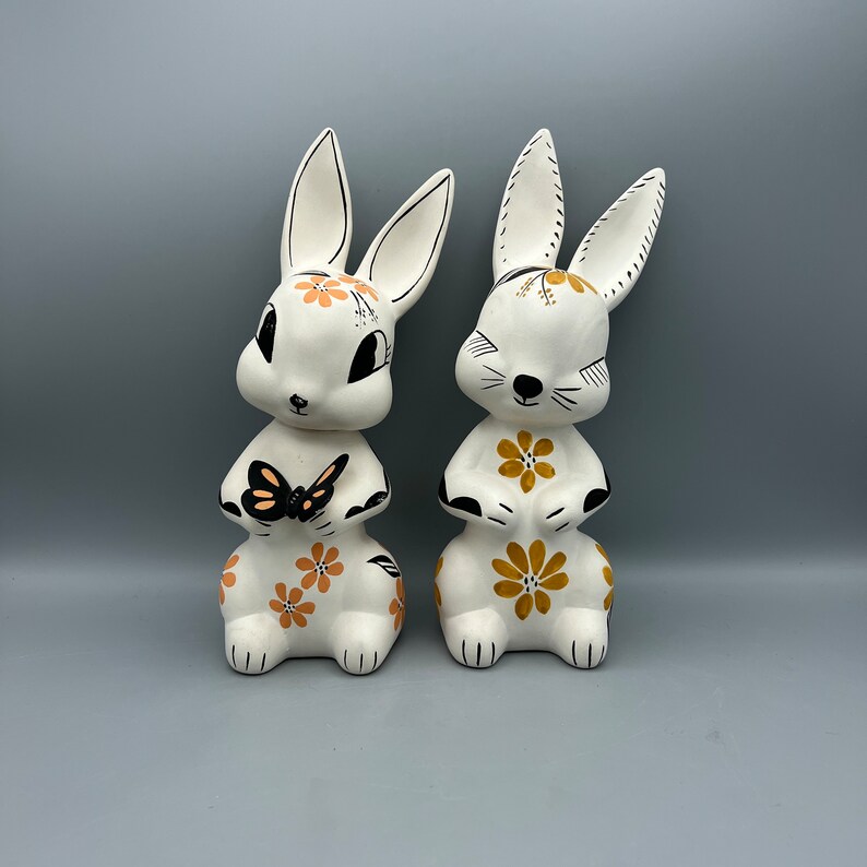 Native American Pottery Bunny Rabbits Signed by Artist S. - Etsy