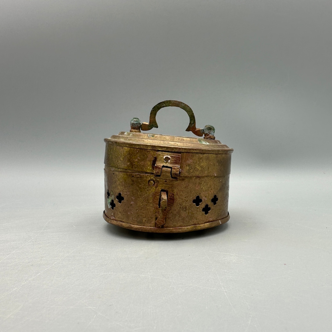 Miniature Brass Box, Potpourri Box, Incense Box, Cricket Box, Vintage ...