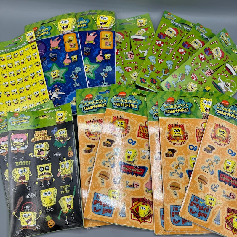 Spongebob Stickers - Etsy