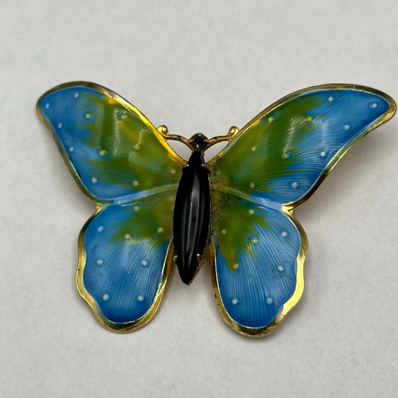 Vintage Blue Butterfly Brooch Original by Robert - Etsy