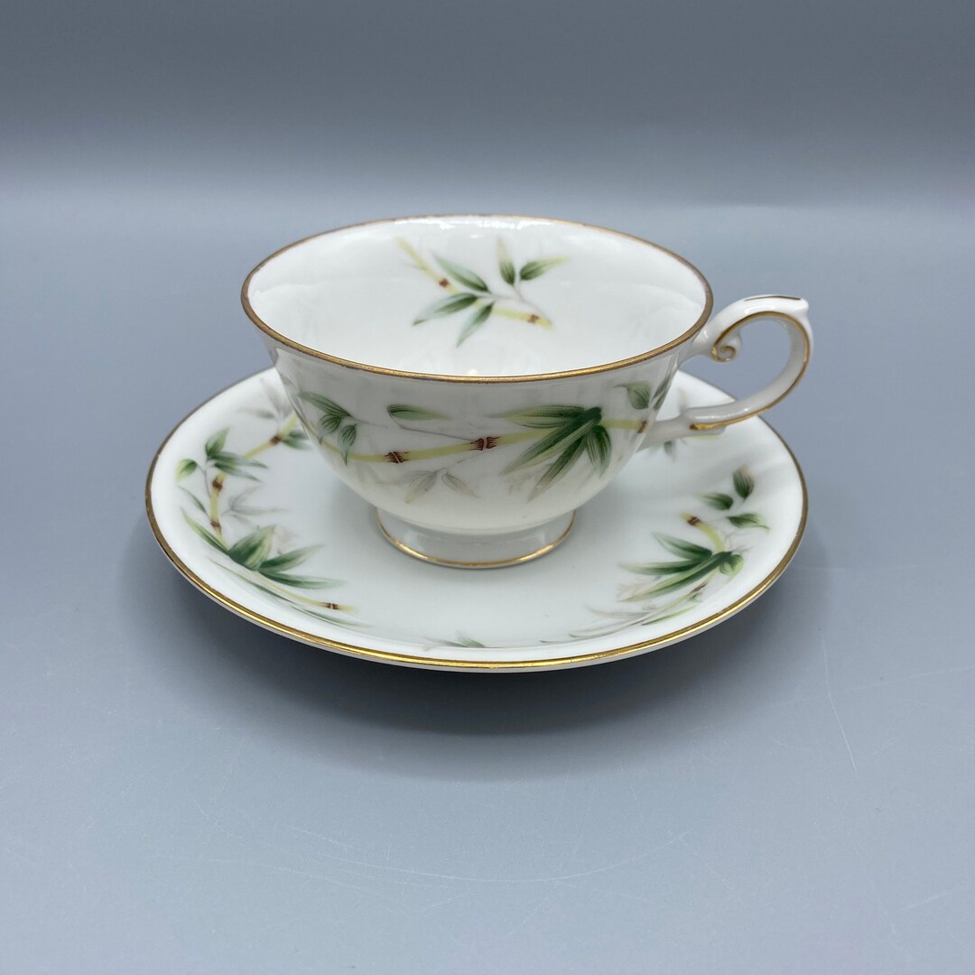 Bamboo Tea Cup and Saucer Southwind by Yamaka Japan - Etsy