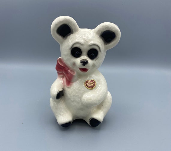 Royal Copley White Teddy Bear Planter | Etsy