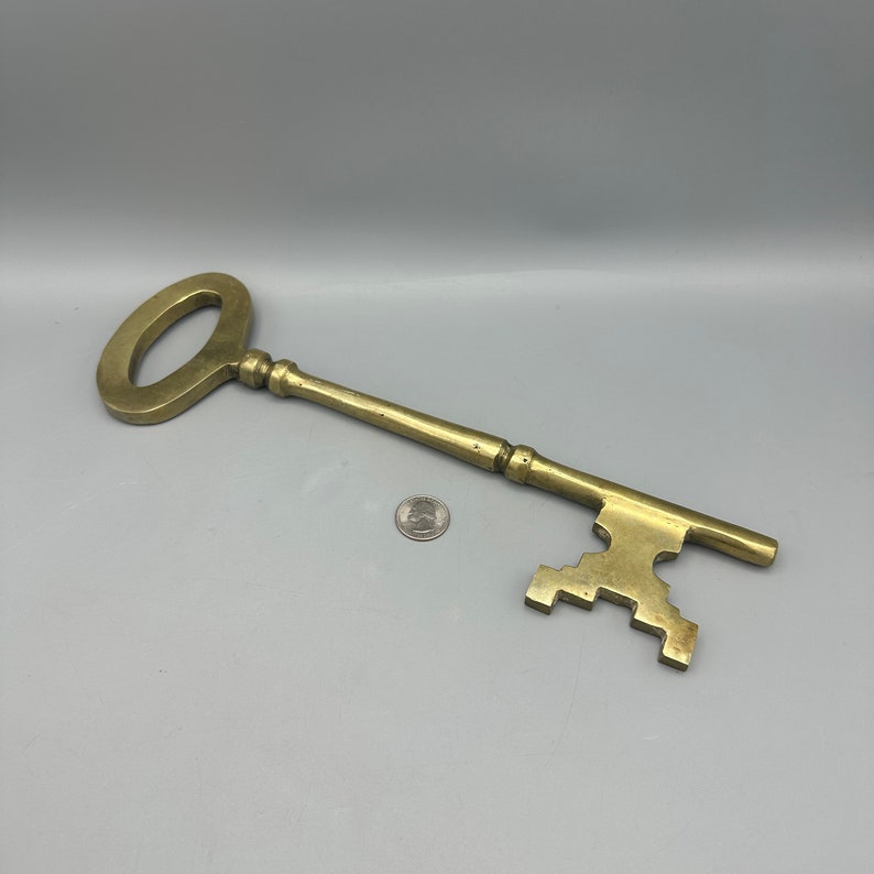 Brass Key Paperweight Vintage - Etsy