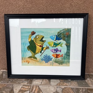 Mr. Codfish Bedknobs and Broomsticks Framed Art Print, Colorful Disney ...