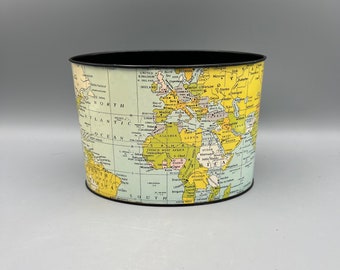 Decorative Box, Old World Map, Vintage Leather Look Desk Organizer,men ...