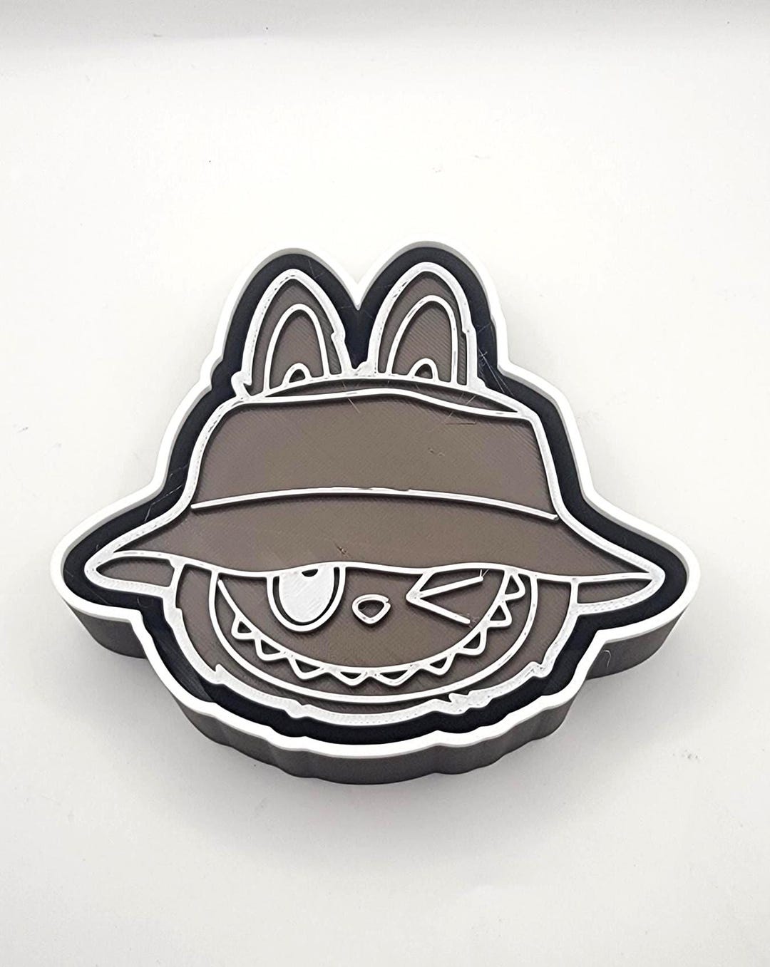 Labubu With Bucket Hat Full Size Silicone Mold (3D PLA Printed Housing ...