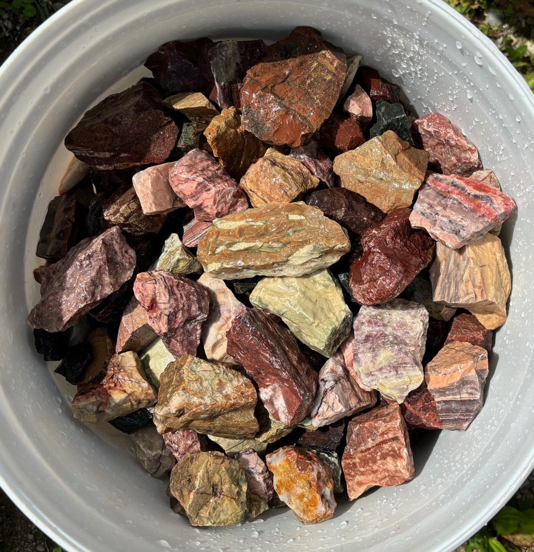 Super Rare! RAINBOW Colors! KONA DOLOMITE 2lb Lot Tumbling Rough 2 ...