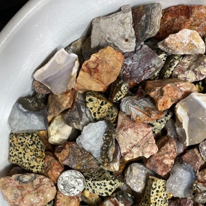 Mexican Gemstone Mineral Mix: Crazy Lace Agate, Jasper, Obsidian - 1lb ...