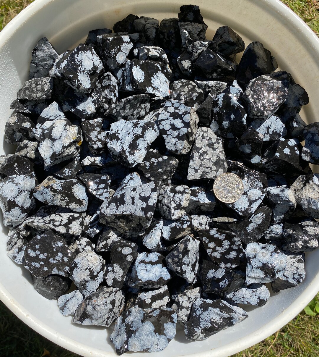 NATURAL Snow Flake Obsidian - Crystal Gemstone Healing Reiki Chi ...