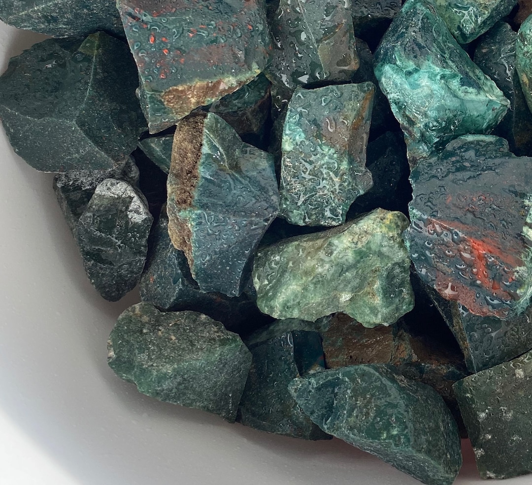 Bloodstone NATURAL DEEP Greens! - Crystal Gemstone Healing Reiki Chi ...