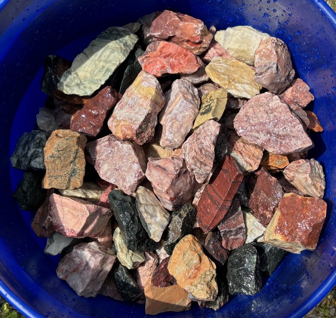 Super Rare! RAINBOW Colors! KONA DOLOMITE 1lb Lot Tumbling Rough 2 ...