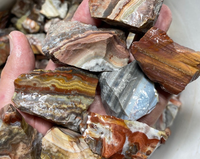 RARE! Serape Jasper Rough 1lb Lapidary Tumble Cabs Cabbing OLD STOCK ...