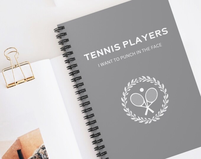 Tennis Notebook, Sport Notebooks, Tennis Captain Gift, Tennis Gift for ...