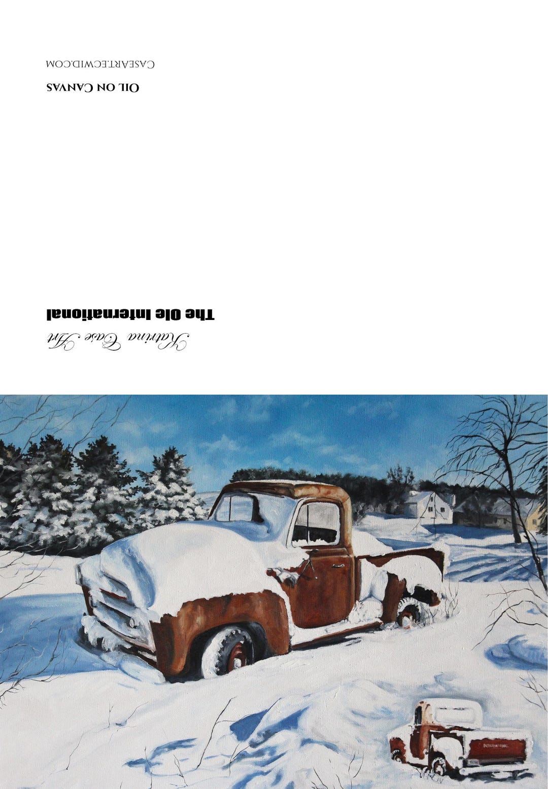 A Set of Old Truck Oil Painting Note Cards With Envelopes - Etsy