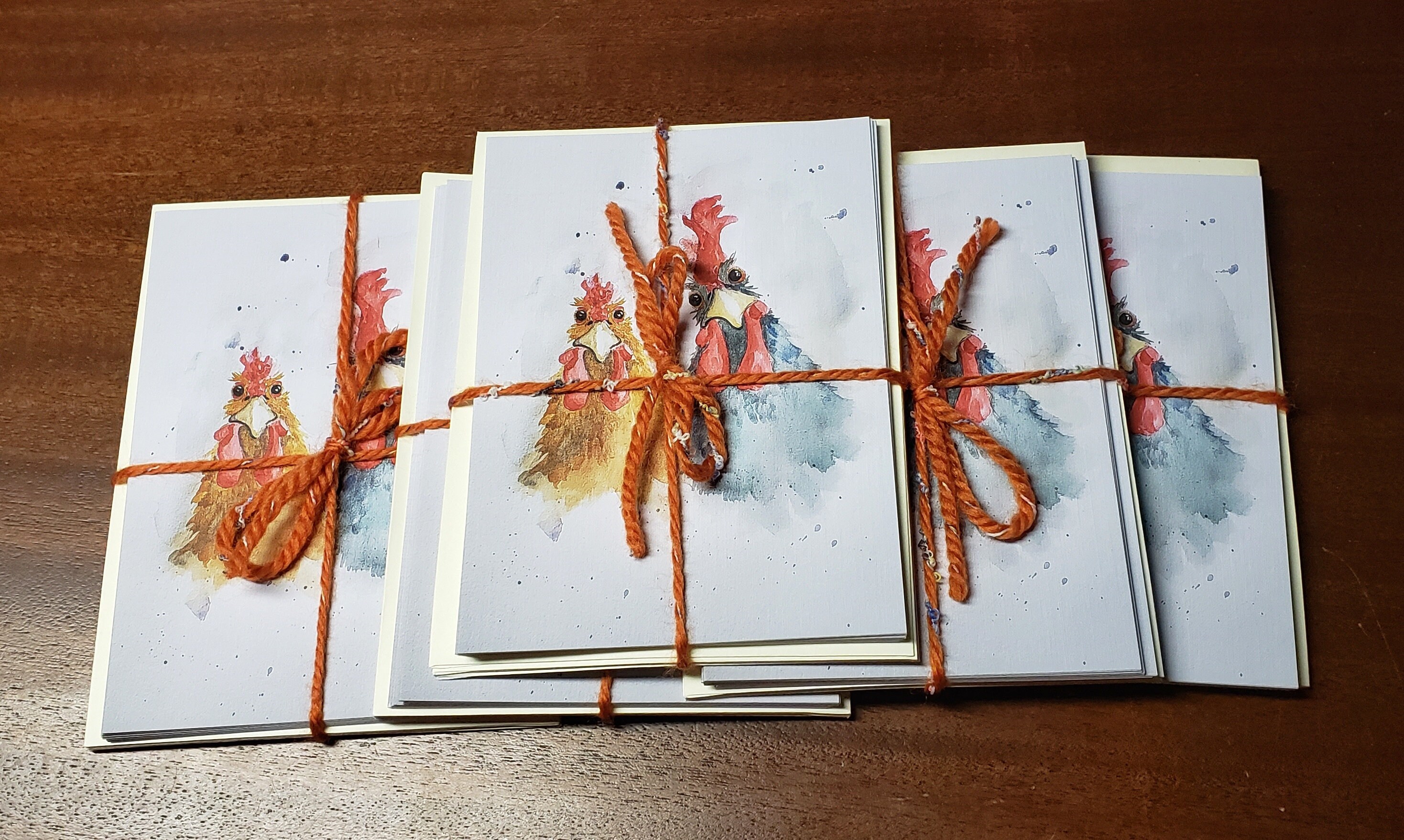 Comical Chicken Note Greeting Cards - Etsy