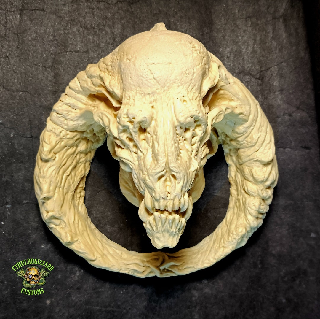 Wendigo Skull Relief , 1/4 Scale Unpainted Resin Casting. - Etsy