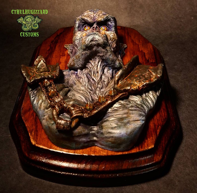 Orc 1/4 Scale Hand Painted Resin Relief Mounted on a Stained | Etsy