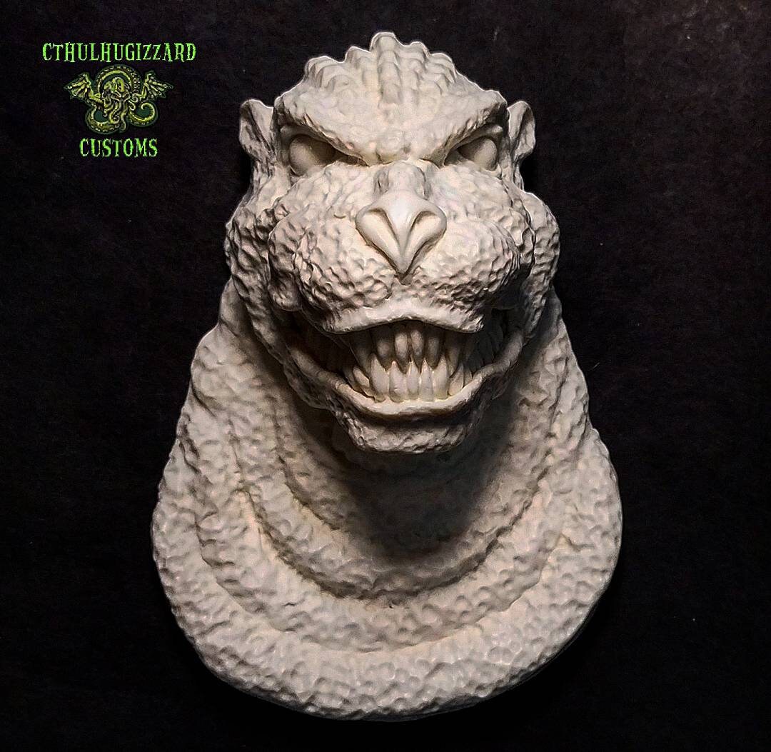 Godzilla Early version relief unpainted resin casting. | Etsy