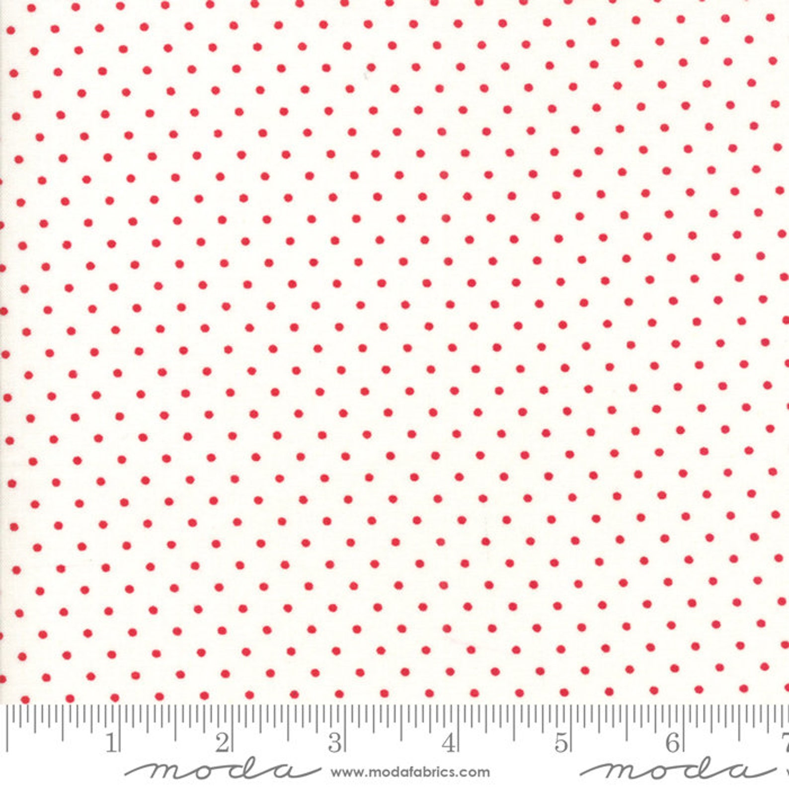 Moda Essential Dots Essentially Yours Red Dots Fabric 8654 | Etsy