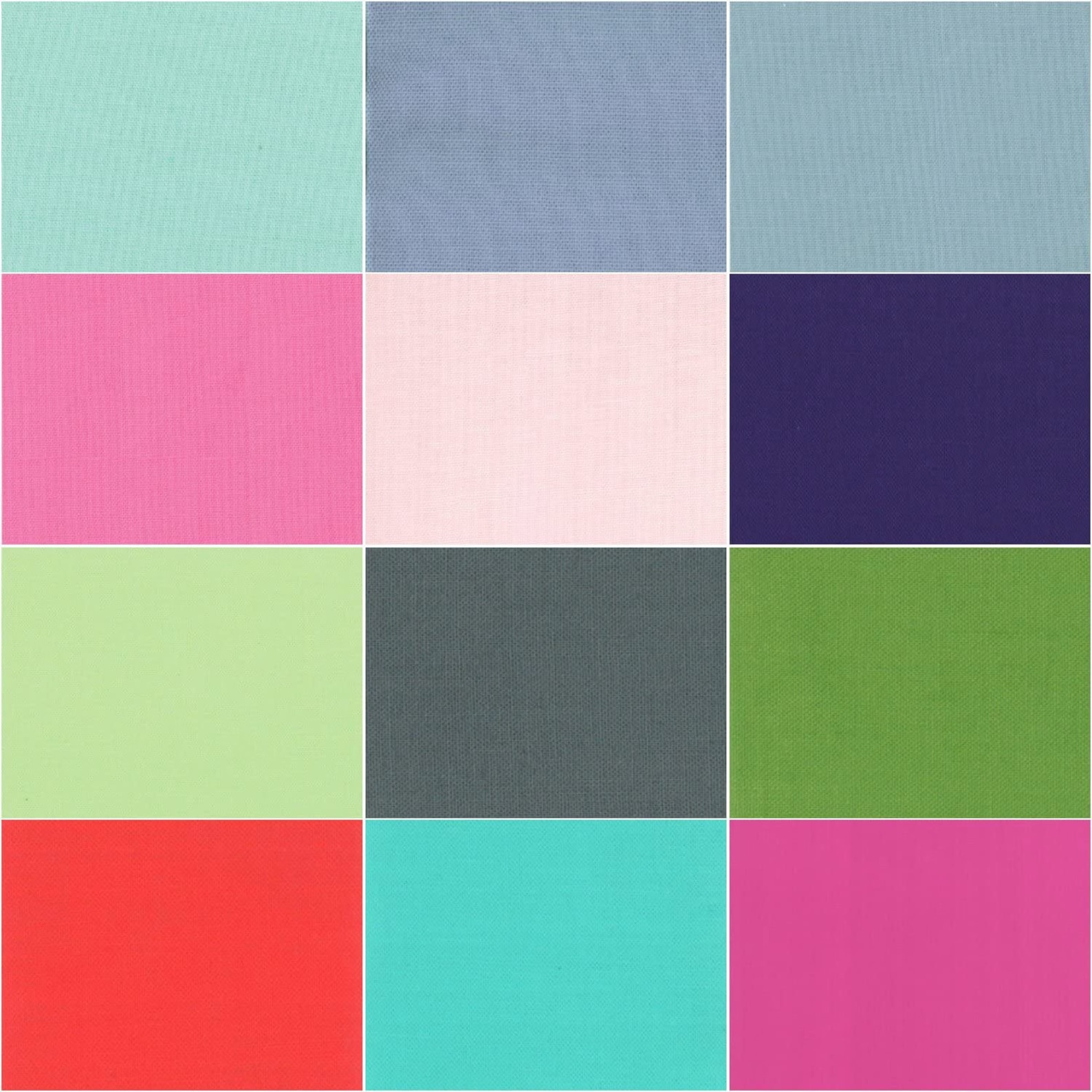 Moda Bella Solids 12 Piece FQ Bundle by Kate Spain 9900ABKS | Etsy