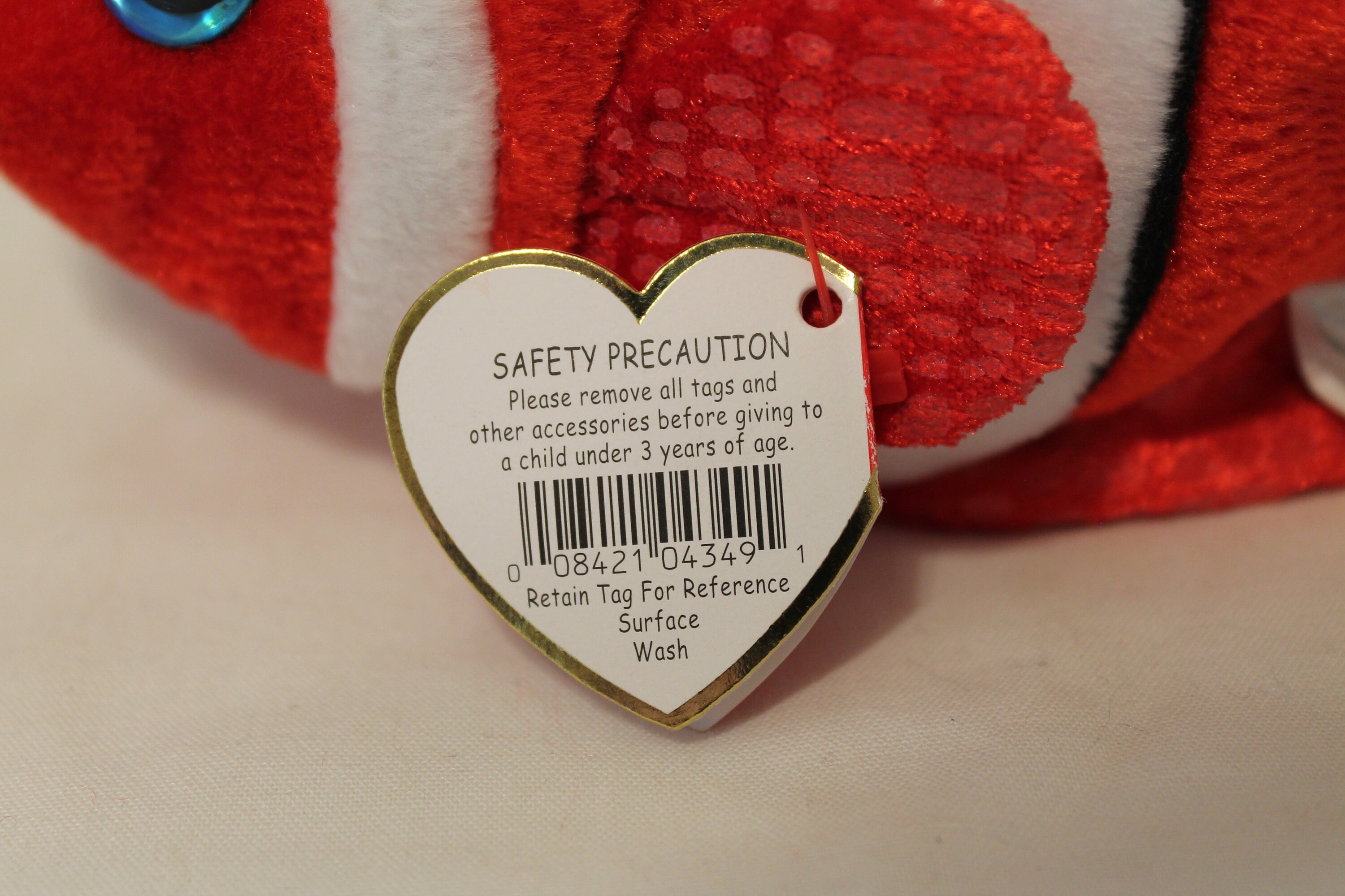 Vintage Ty Jester the Clownfish Beanie Baby Retired 12/31/01 Beanie ...