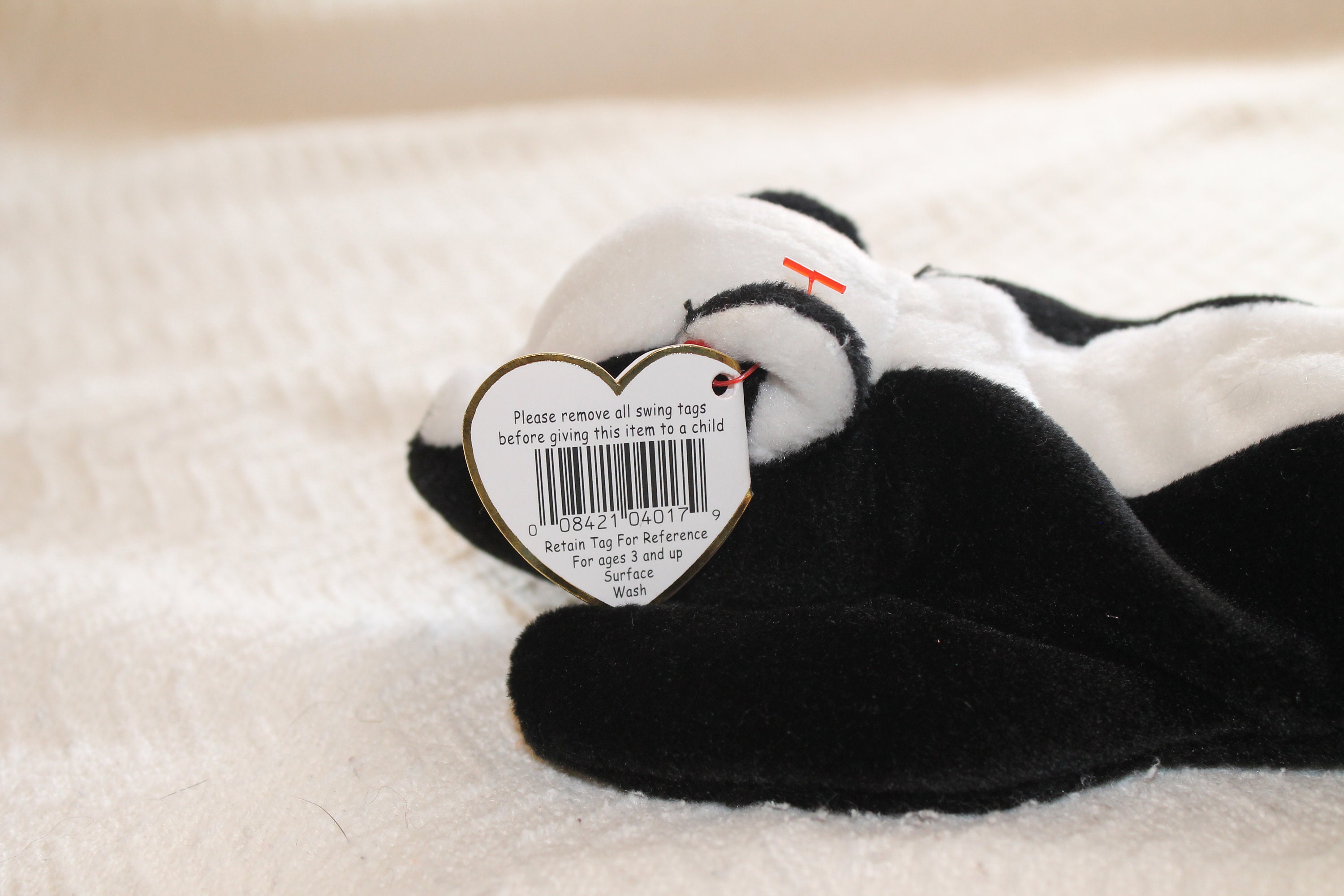 Vintage Ty Stinky the Skunk Beanie Baby P.V.C. Pellets Retired 9/28/98 ...