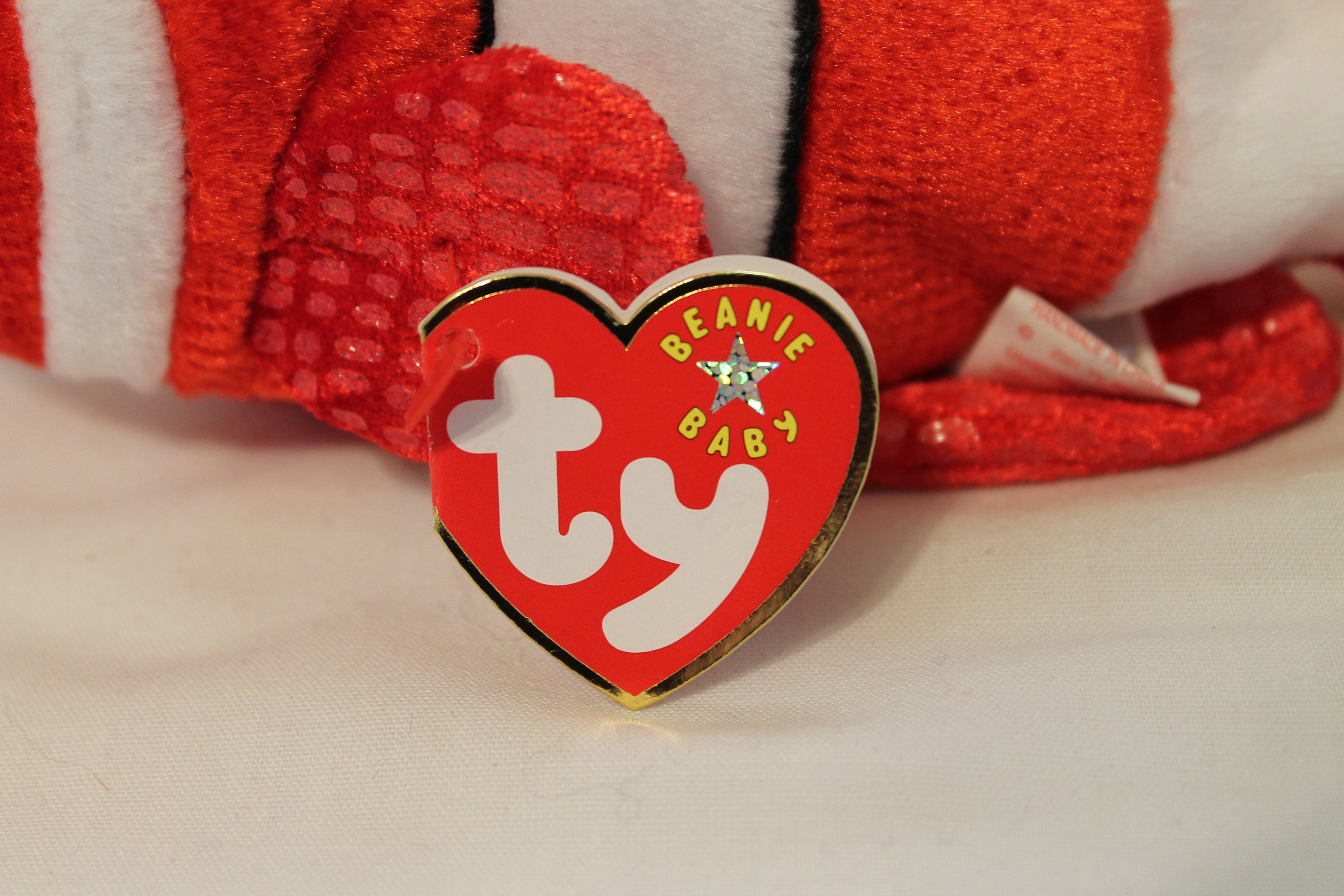 Vintage Ty Jester the Clownfish Beanie Baby Retired 12/31/01 Beanie ...