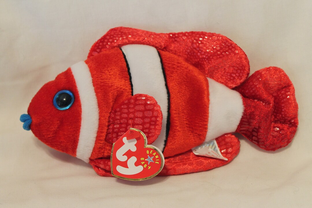 Vintage Ty Jester the Clownfish Beanie Baby Retired 12/31/01 Beanie ...